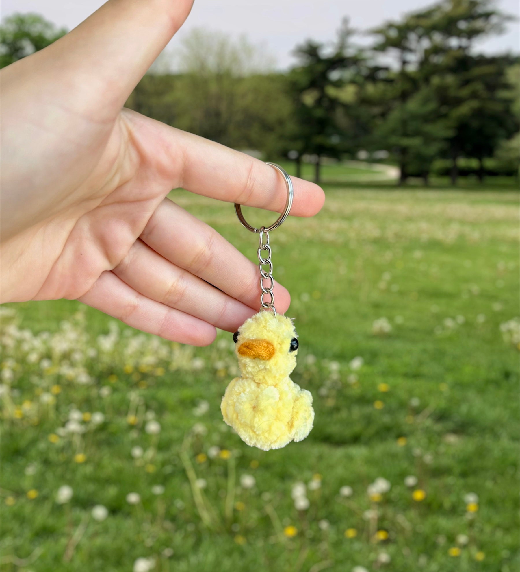 Super Soft Crochet Baby Ducky Keychain | Cute Duck Keychain | Yellow ...