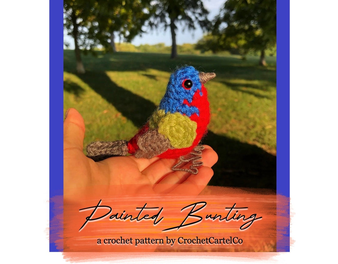 Painted Bunting Written Crochet Pattern | Realistic Crochet Bird ...