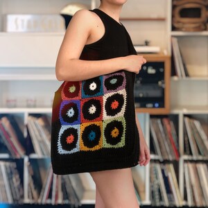 Vinyl Record Bag CROCHET PATTERN | Granny Square Bag | Record Bag ...