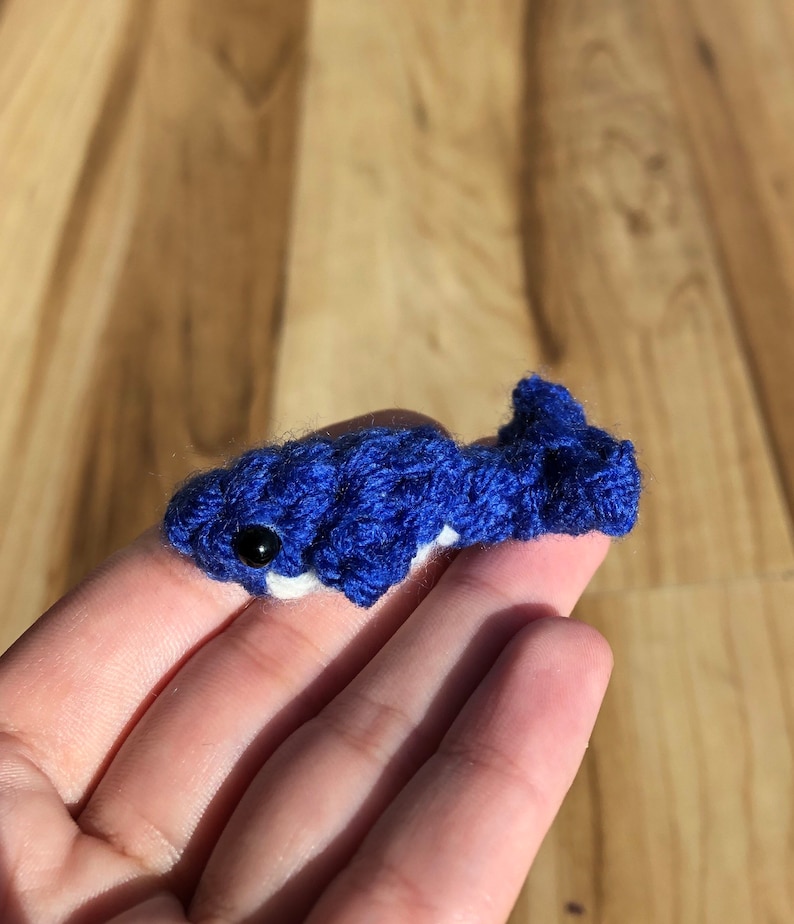 Crochet Tiny Pocket Whales Crochet Whale Keychain Ocean - Etsy