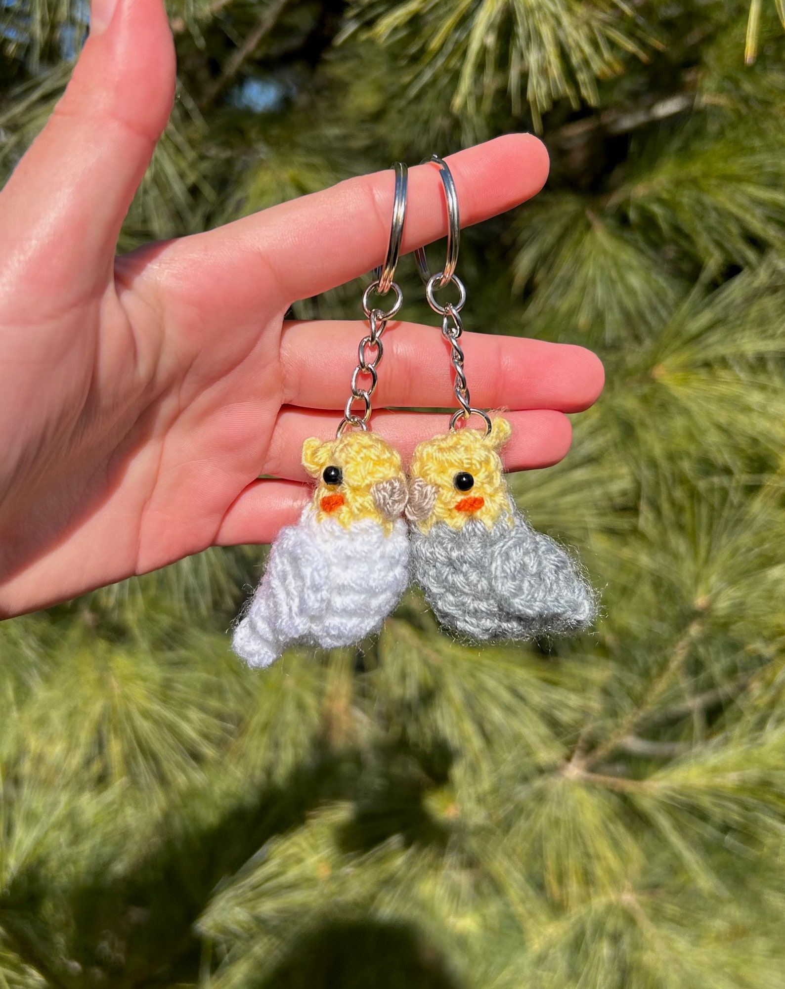 Tiny Birdies Crochet Cockatiel Keychain | Crochet Amigurumi Bird ...