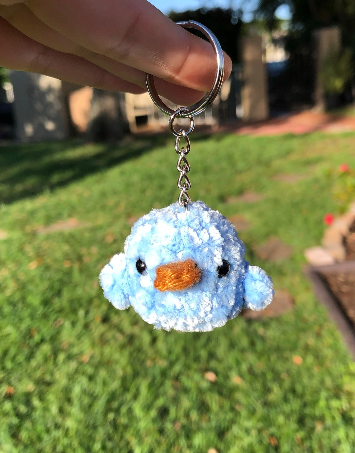 Super Soft Crochet Baby Blue Bird Keychain Bluebird Plush - Etsy
