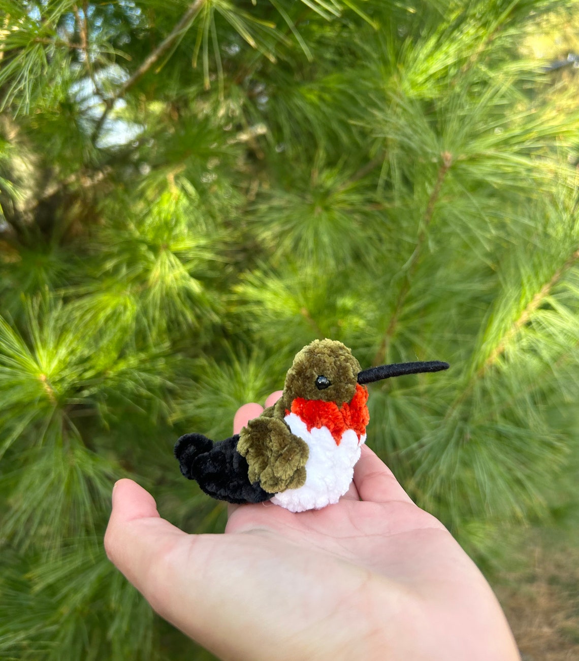 Super Soft Crochet Ruby Throated Hummingbird | Crochet Amigurumi ...