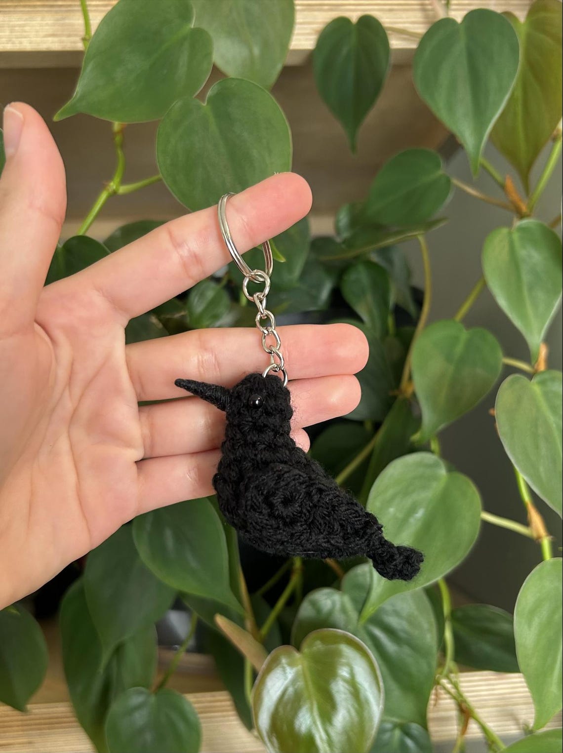 Tiny Birdies Crochet Crow Keychain | Blackbird / Raven | Realistic ...