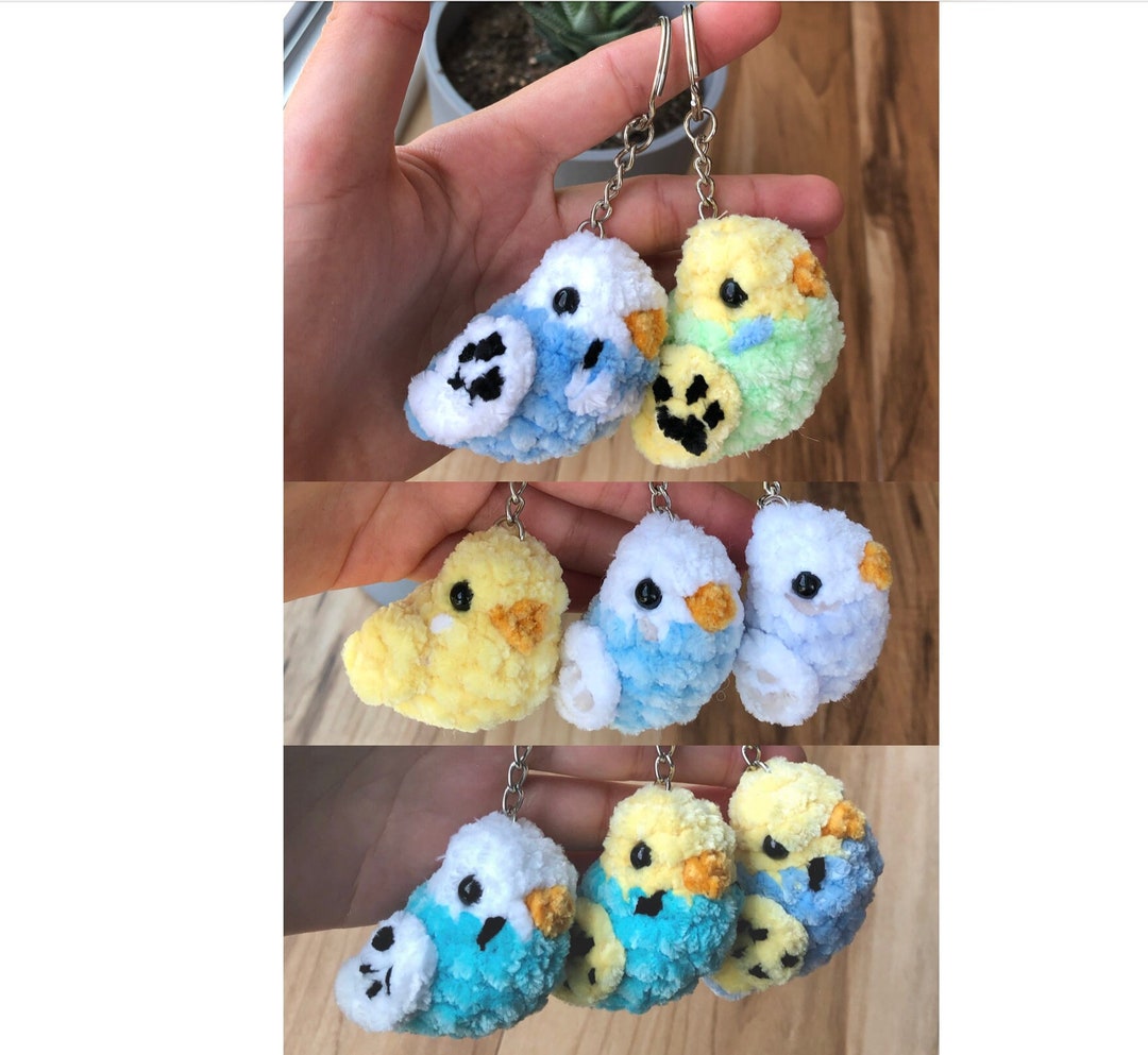 Super Soft Detailed Crochet Baby Parakeet Keychain Crochet - Etsy