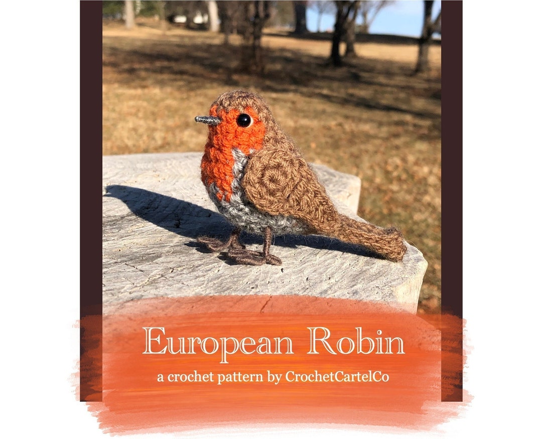Little European Robin Written Crochet Pattern | Realistic Bird Crochet ...