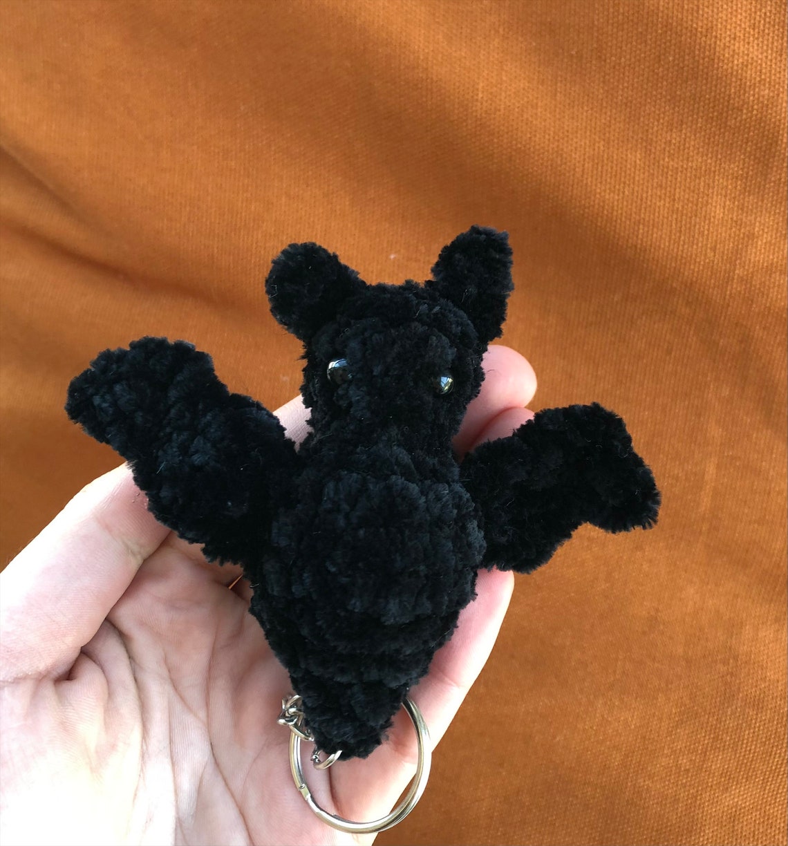 Crochet Soft Little Bat Keychain | Crochet Bat Halloween Plushie ...