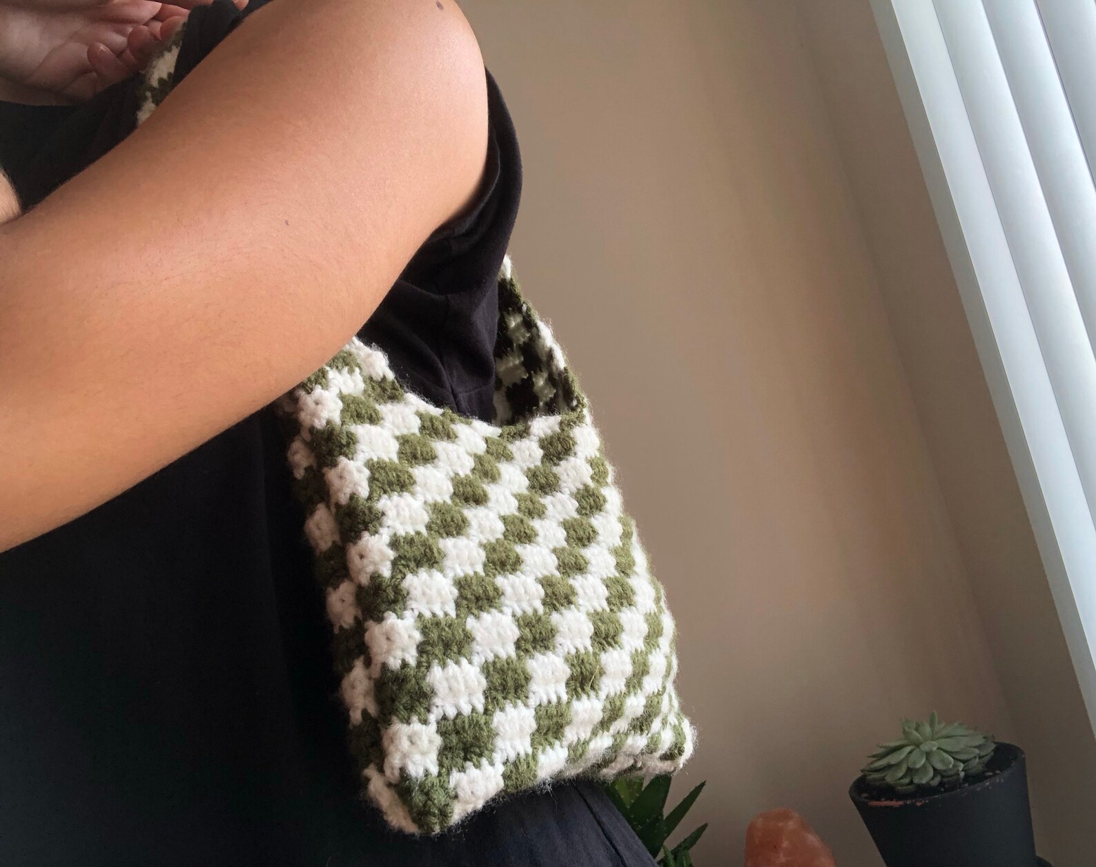 Textured Checkered Bag CROCHET PATTERN Crochet Shoulder Bag - Etsy