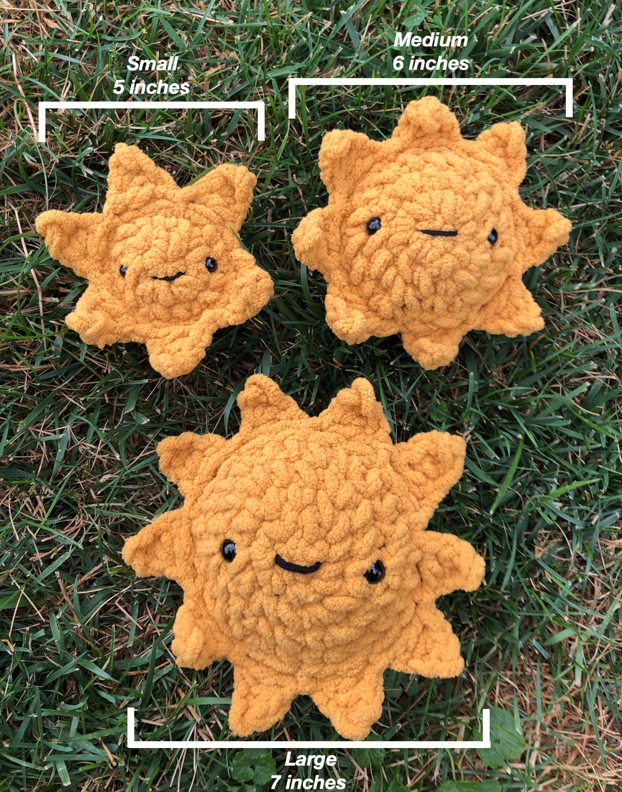 Happy Crochet Sun Plushie | Crochet Amigurumi | Plush Toy Accessory ...