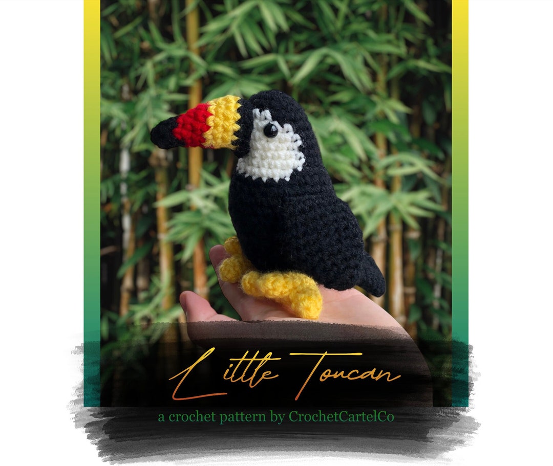 Little Toucan Written Crochet Pattern Realistic Bird Crochet Pattern ...