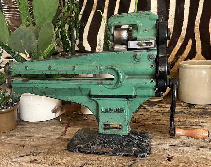 Vintage LANDIS Leather Cutter, Skiver and Press - 1950-60's USA Made ...