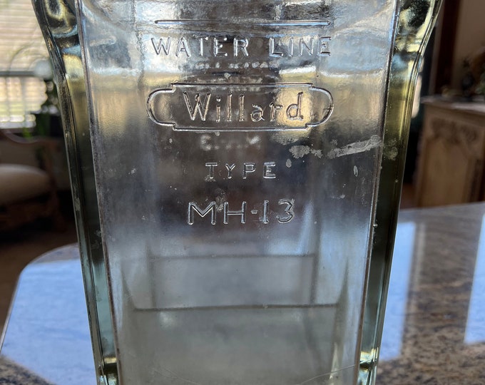 Antique Glass Battery Jar - LARGE - Vintage 1920's Willard Storage ...