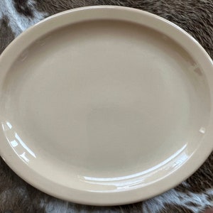 Vintage HOMER LAUGHLIN Restaurant Ware Platter in Tan Large 13 Serving ...