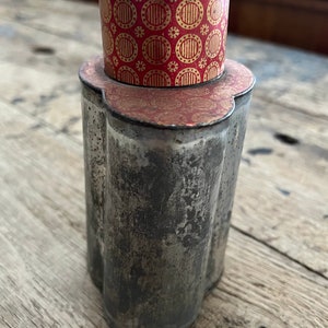 Vintage Chinese Tea Caddy - Antique Tin - Red and Gold Decorative ...