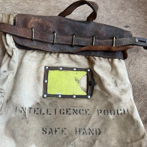 Vintage Military Intelligence Pouch Large RARE Canvas Bag With Weighted ...