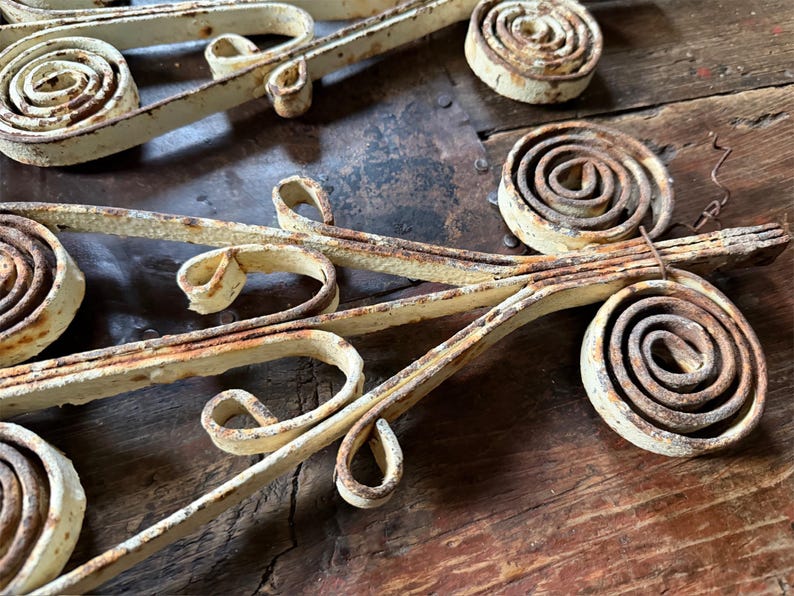 Antique Metal Scroll Decorative Panels - PAIR - Architectural Salvage ...