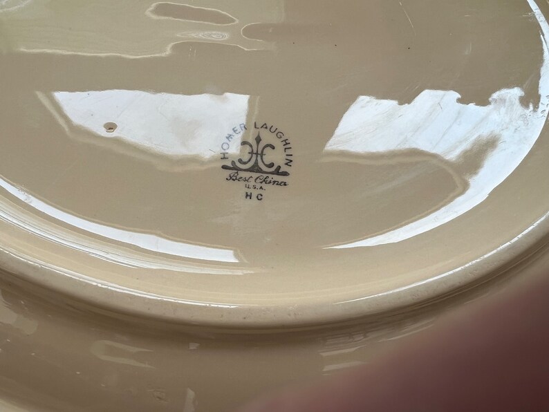 Vintage HOMER LAUGHLIN Restaurant Ware Platter in Tan Large - Etsy