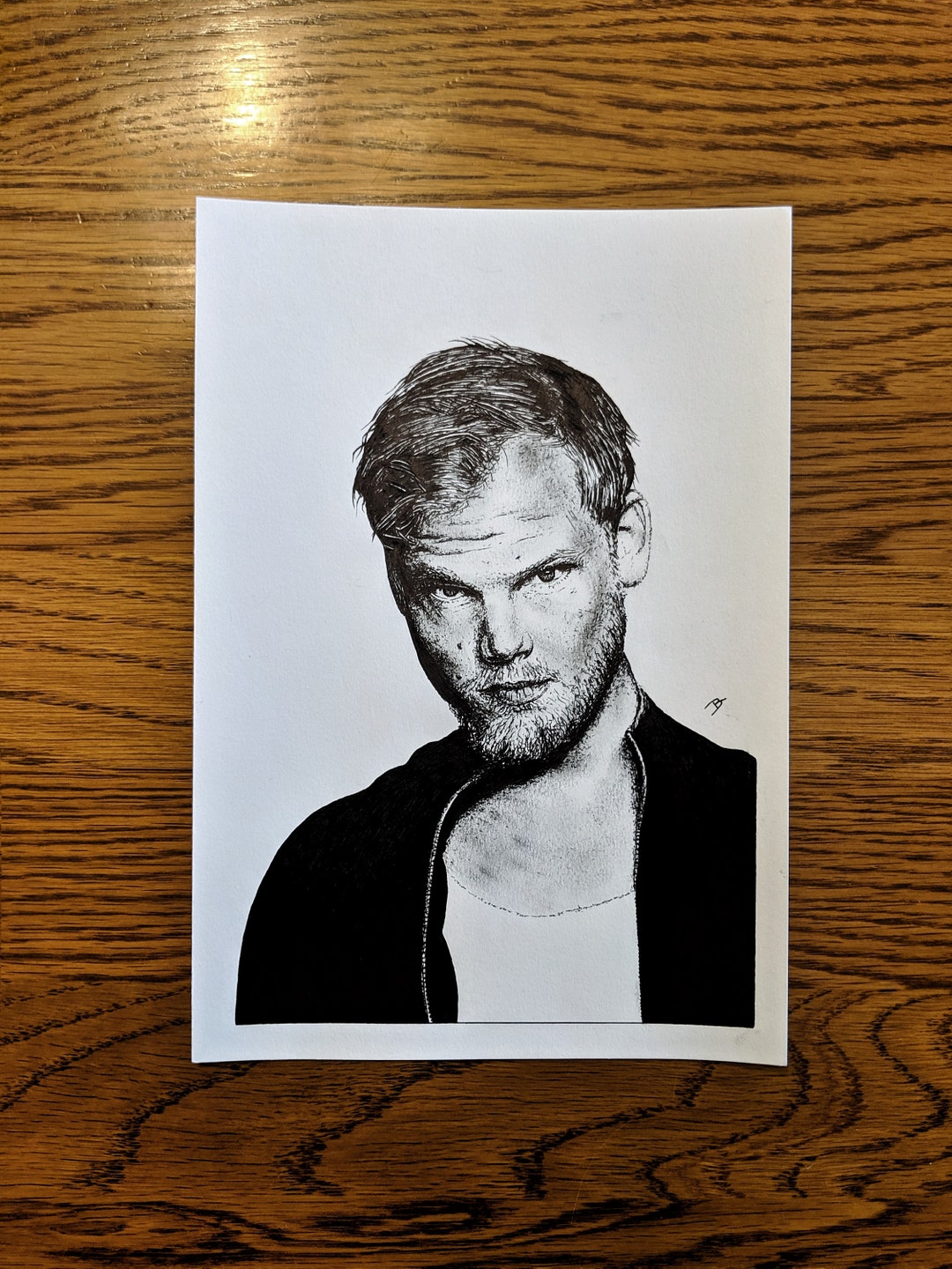 Original Ink Drawing - Portrait of Tim Bergling - Avicii - Etsy
