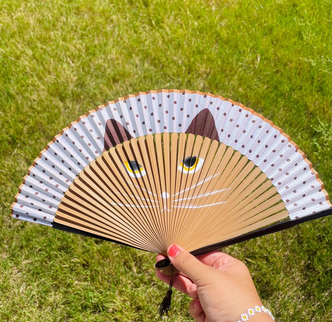 Brown Cat Handheld Fan : Cat Lovers Gift Festival Fan Accessories - Etsy