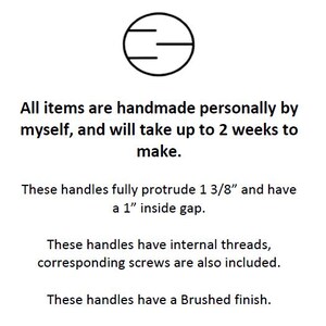 Hand Forged Hammered Square Stem Drawer Handle - Brushed - Individual ...