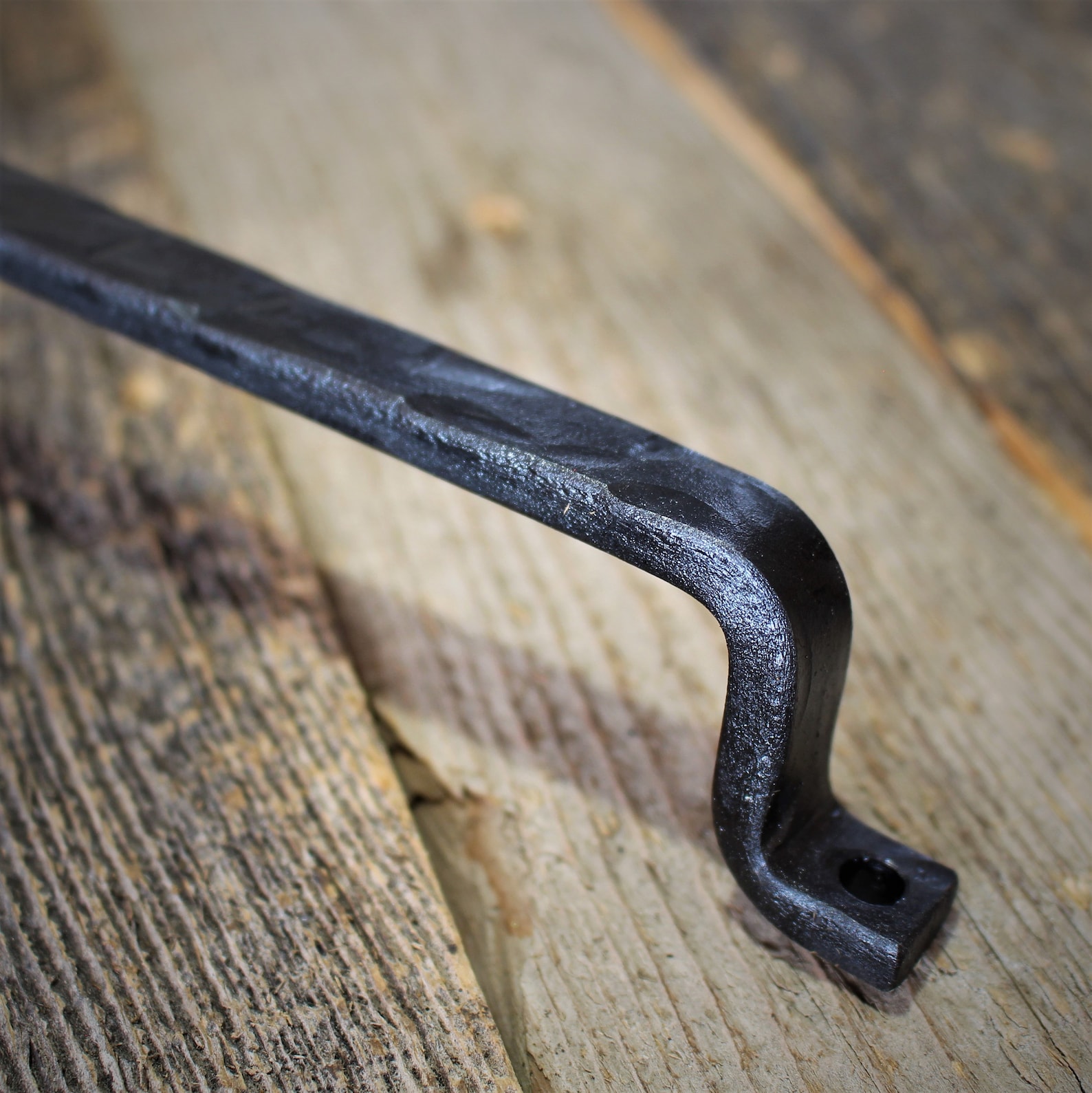 Rustic Hammered Hand Forged Barn Door Style Handle 1/2 - Etsy
