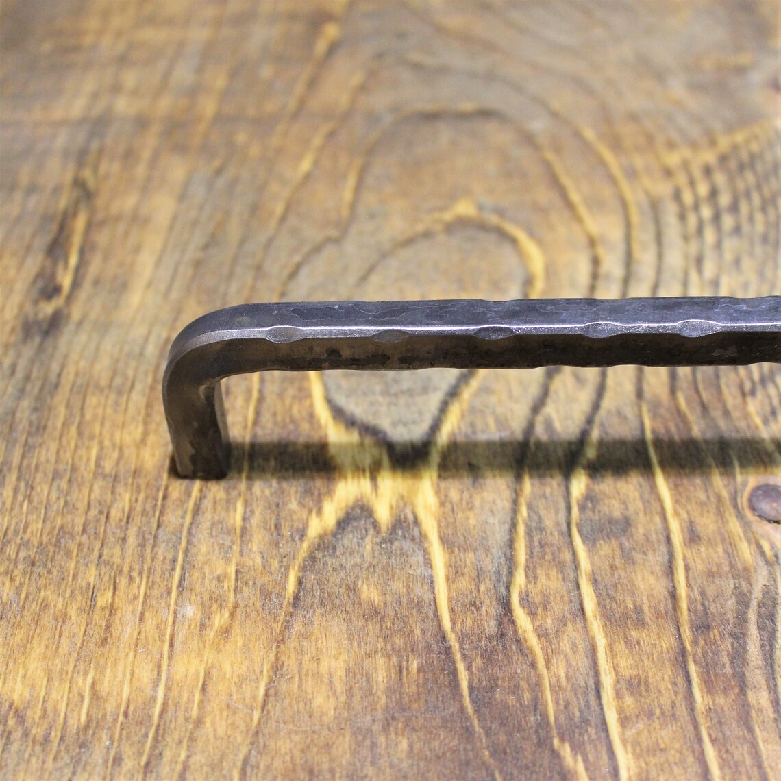 Hand Forged Hammered Square Handle Brushed Individual - Etsy Canada