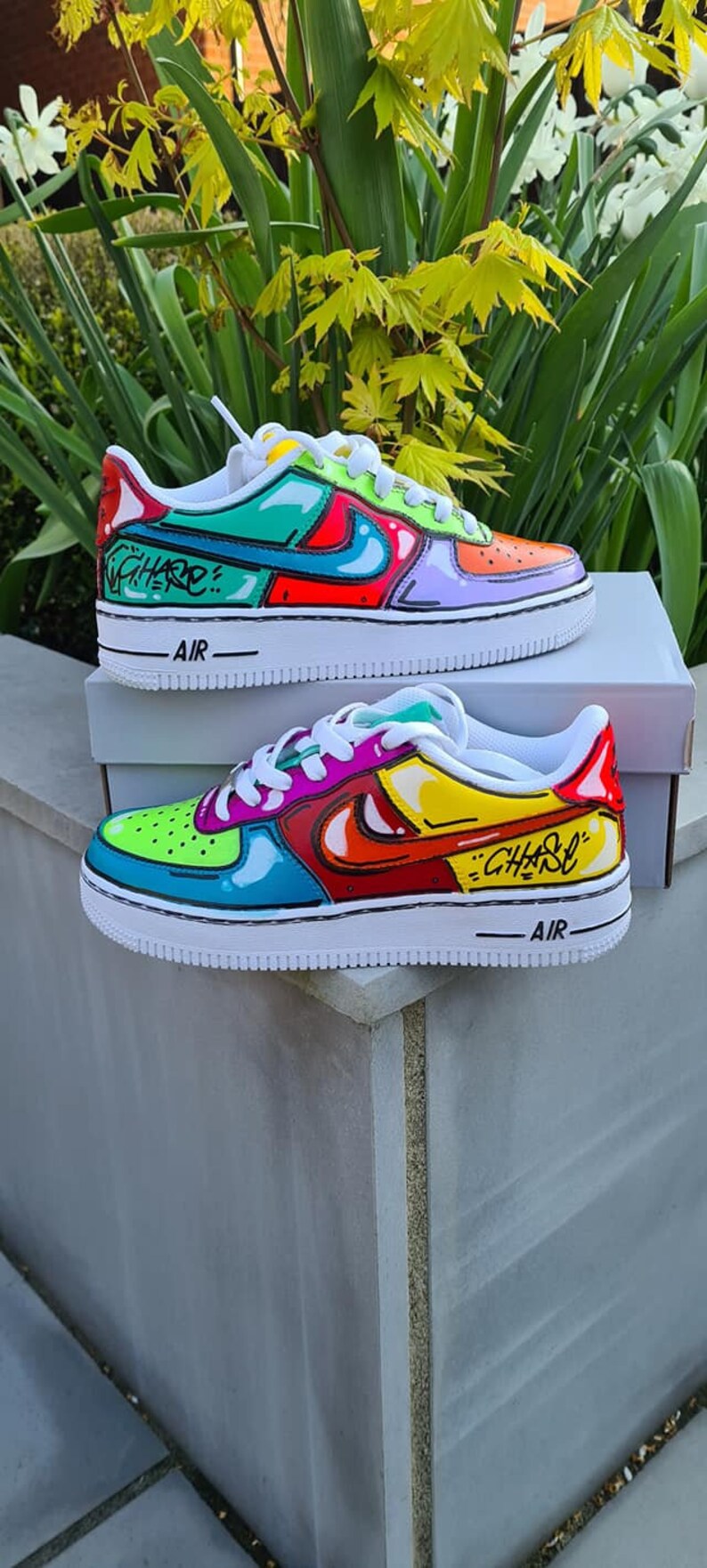 Multi-coloured Cartoon Custom Sneakers - Etsy UK