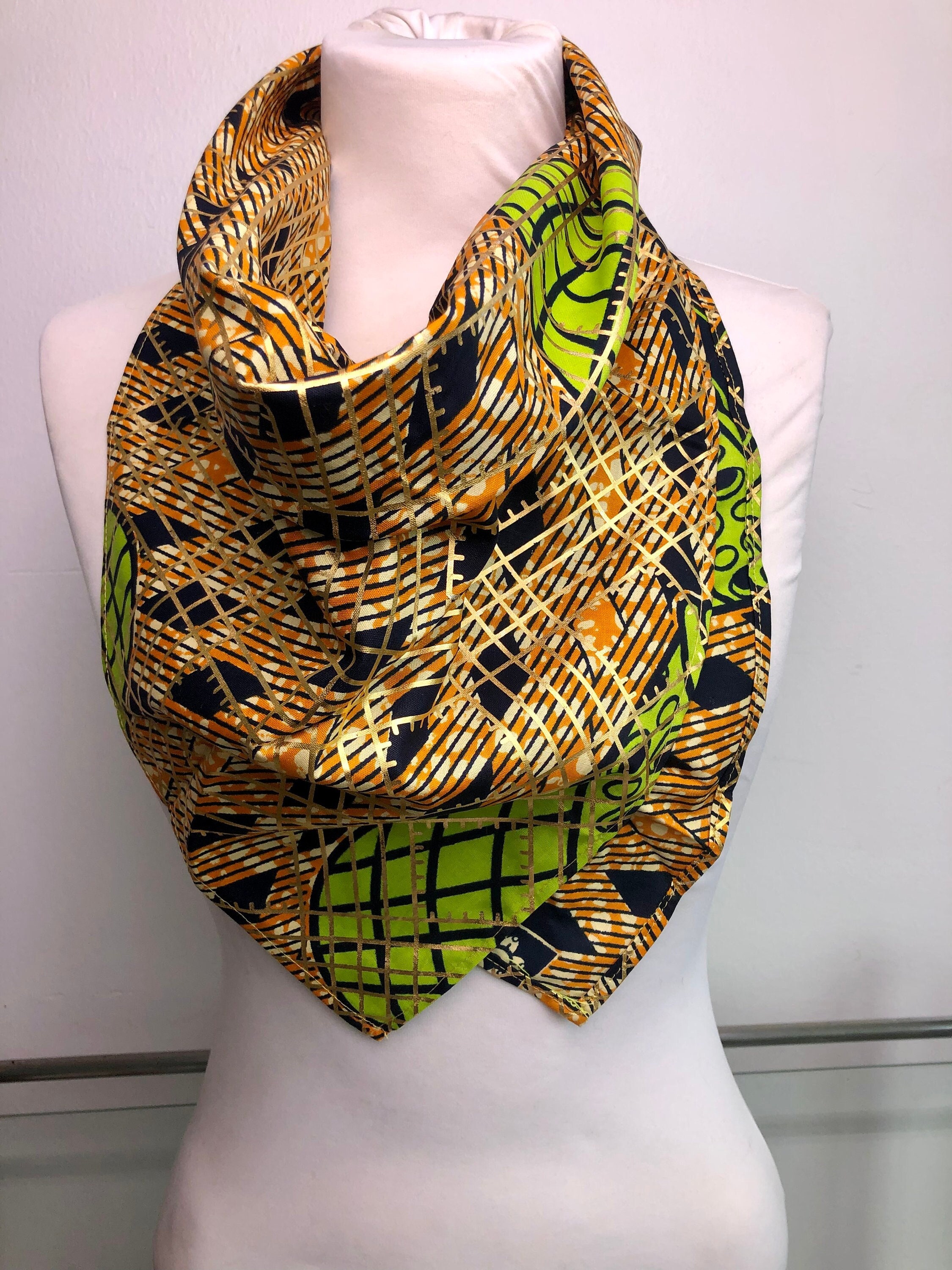 Authentic African Print Bandana | African Print Head Wrap | African ...