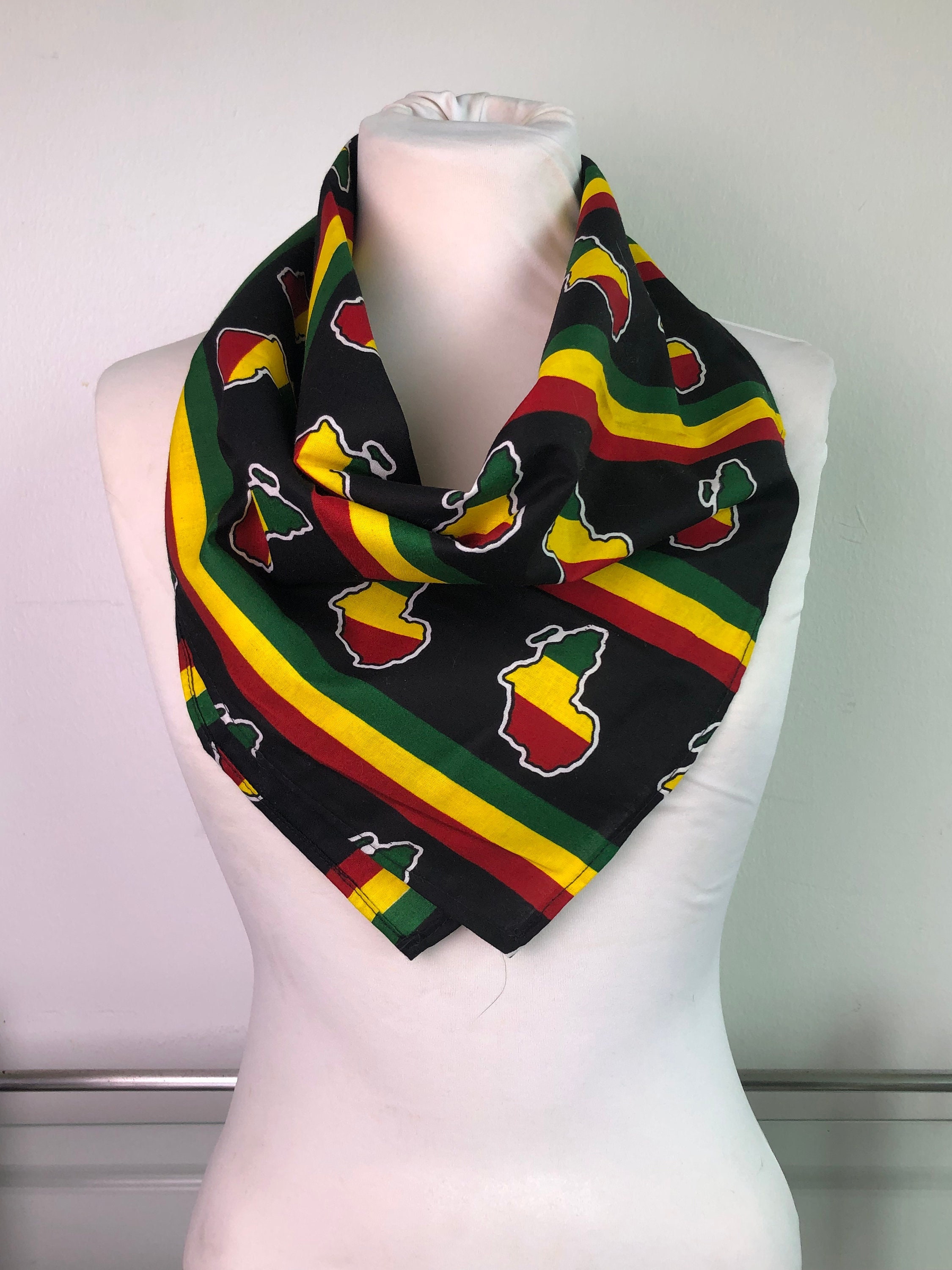 Authentic African Print Bandana | African Print Head Wrap | African ...