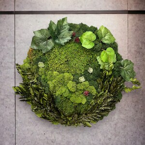 Round Moss Wall Art Decor - Etsy