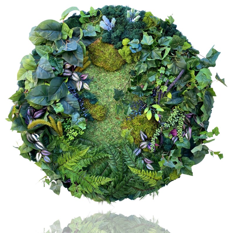 Round Moss Wall Art Decor - Etsy