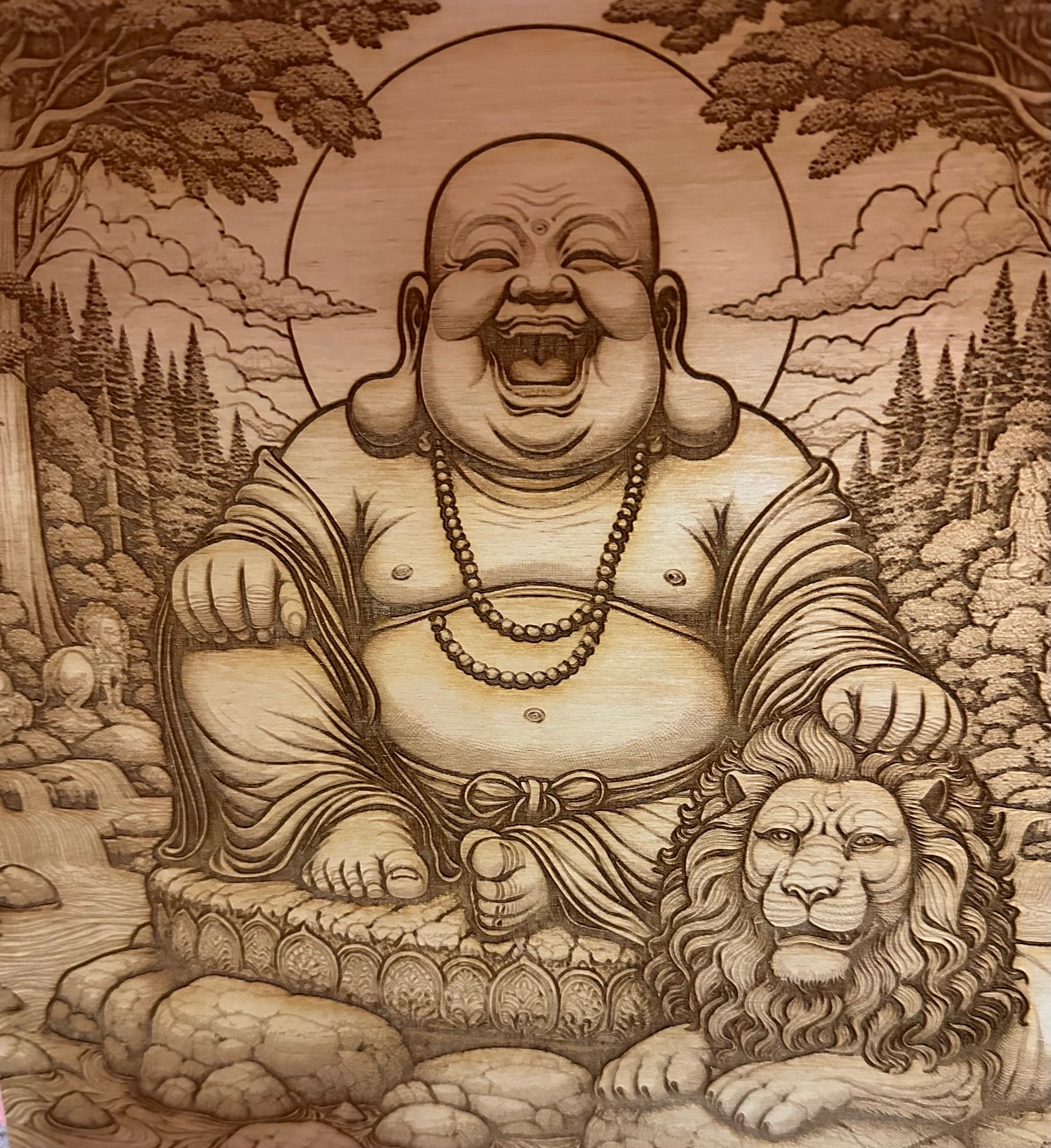 Smiling Buddha Drawings