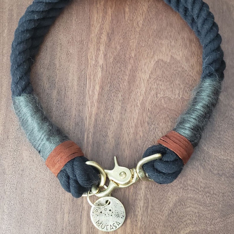 Rope Dog Collar - Etsy