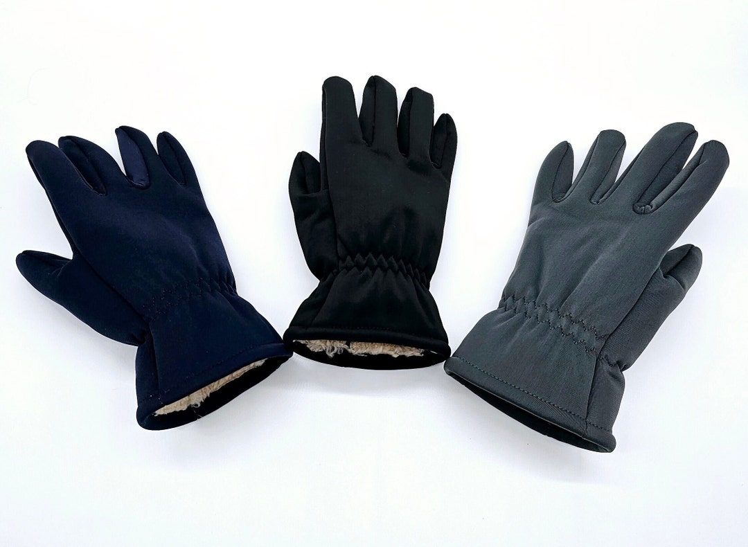 Men's Warm Comfy Winter Gloves, Faux Fur Insulated Gloves, Assorted ...
