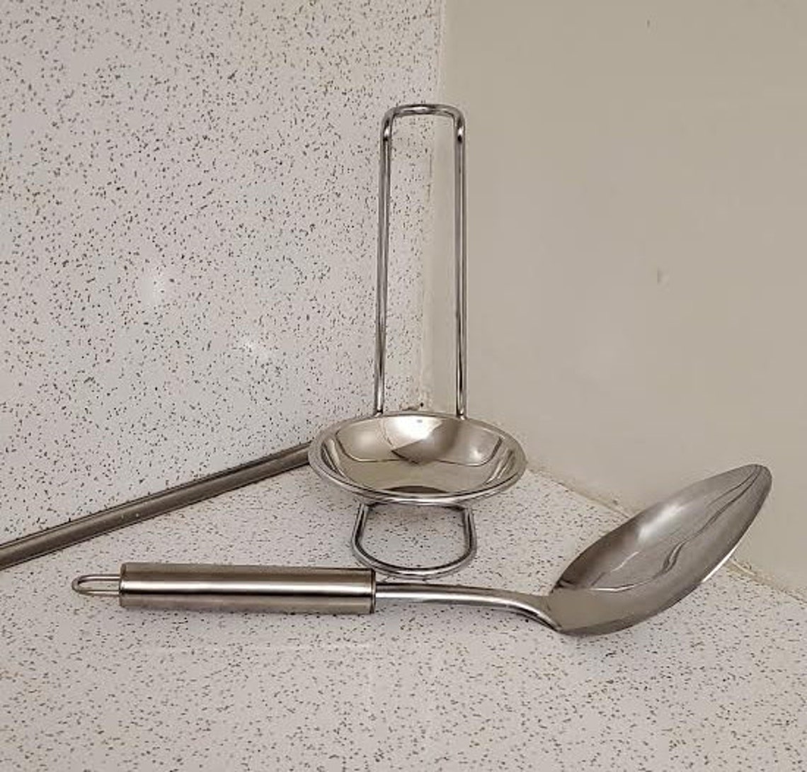 Spoon Rest Upright Stainless Steel Spoon Rest Spoon Holder | Etsy