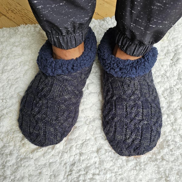 Mens Knit Slippers - Etsy