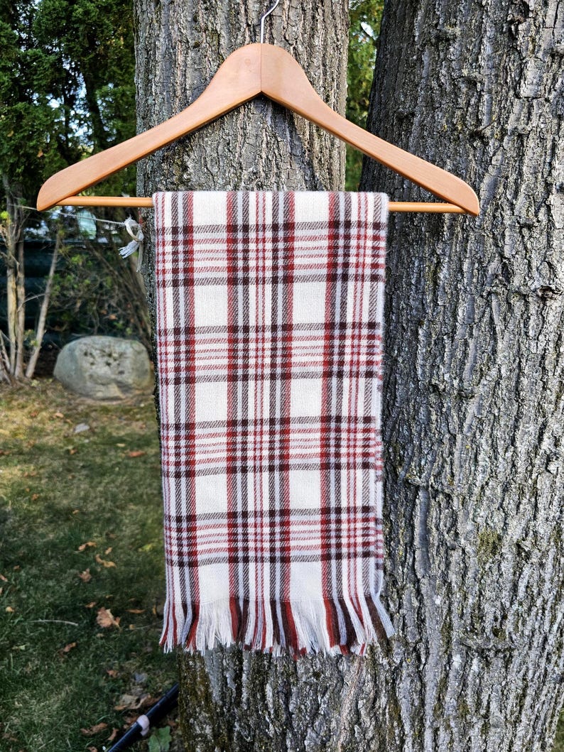 Men's Warm Scarf With Short Fringe: Soft Fashion Scarves, Classic Plaid ...