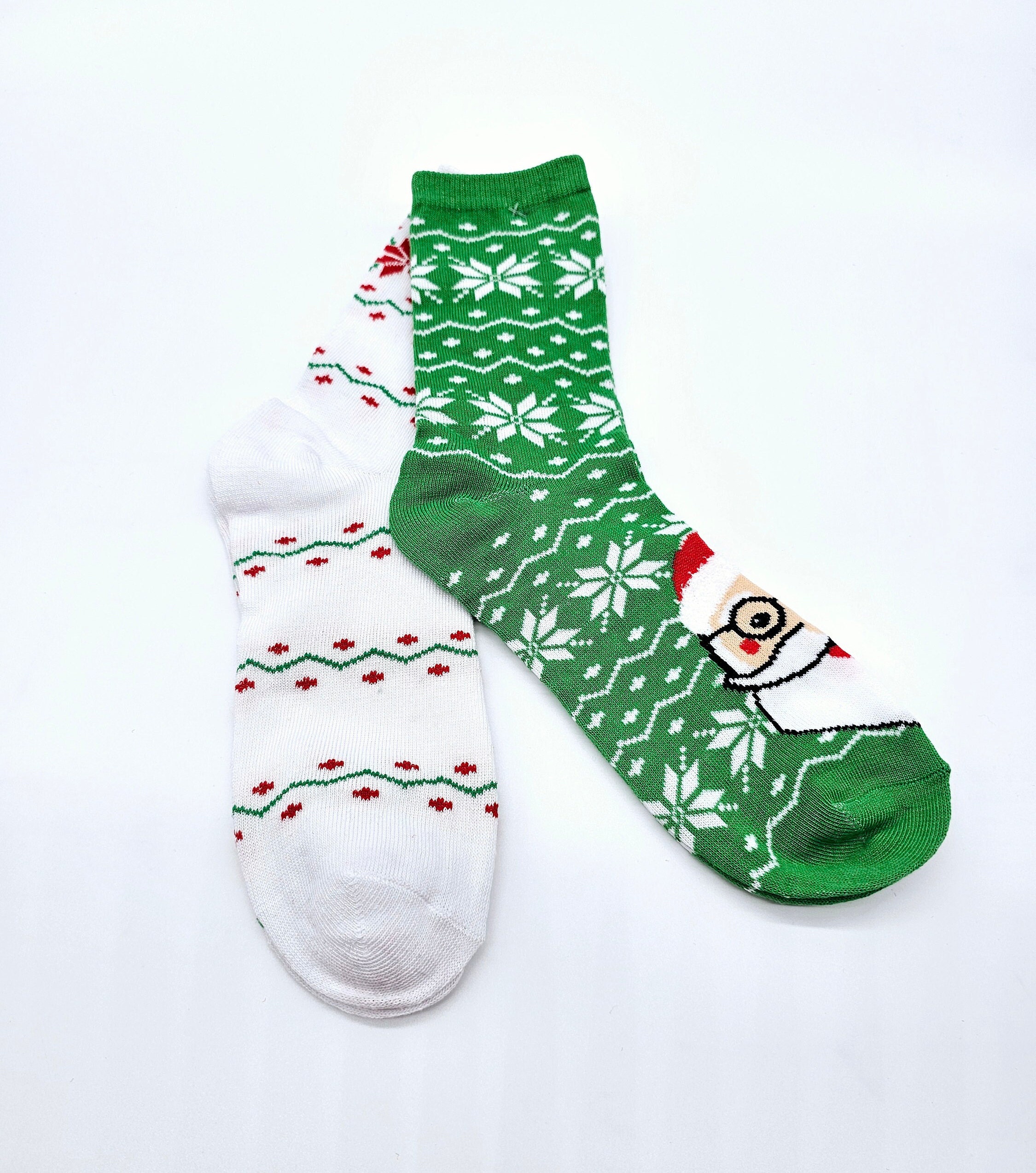 Festive Christmas Socks: Women's Holiday 2-pair Set, Winter Socks ...