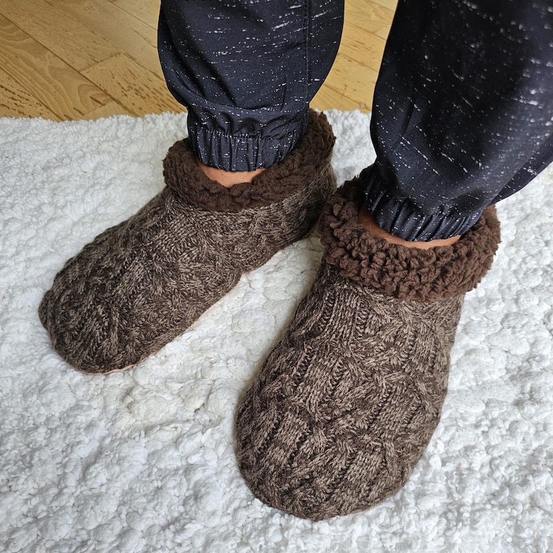 Knit Men Slipper - Etsy