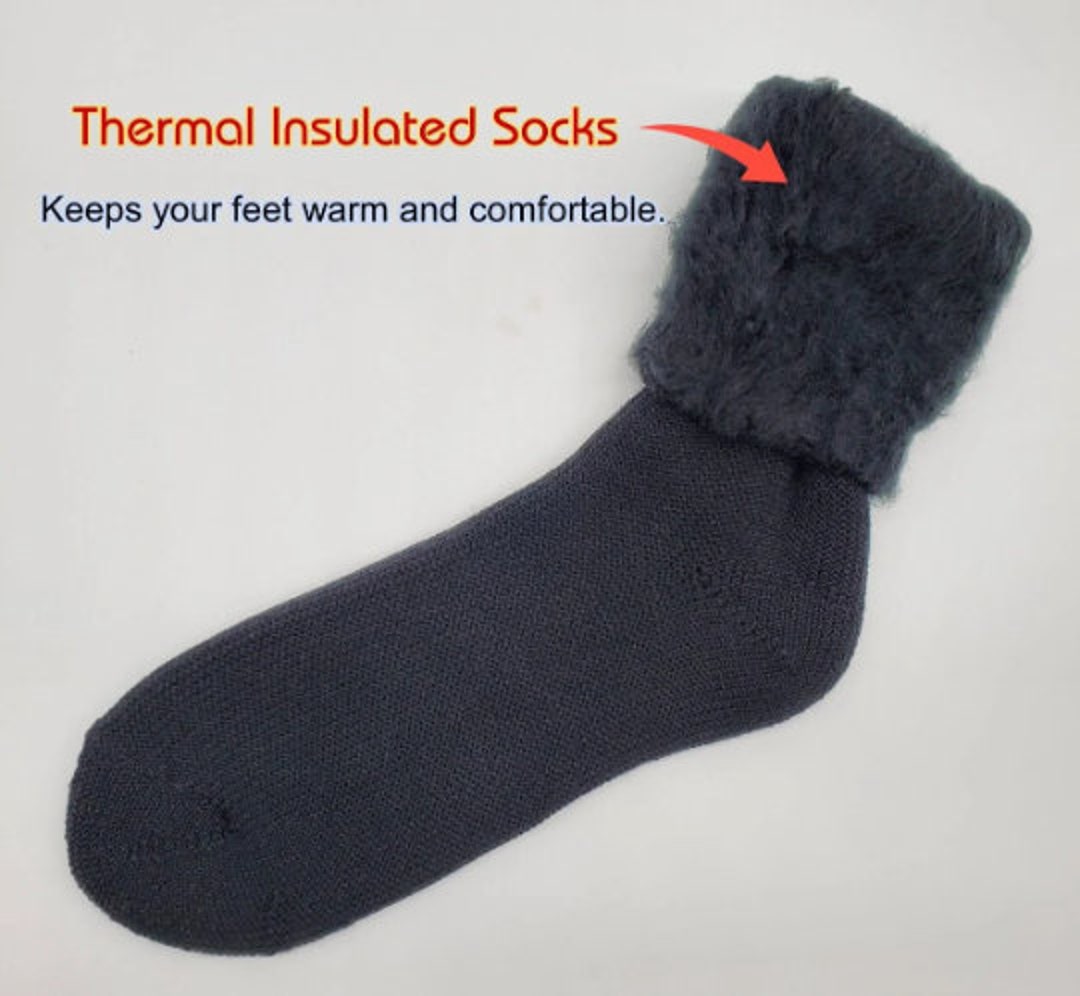 Men's Thermal Socks PACK OF 2, Socks for Men With Insulated Fleece ...