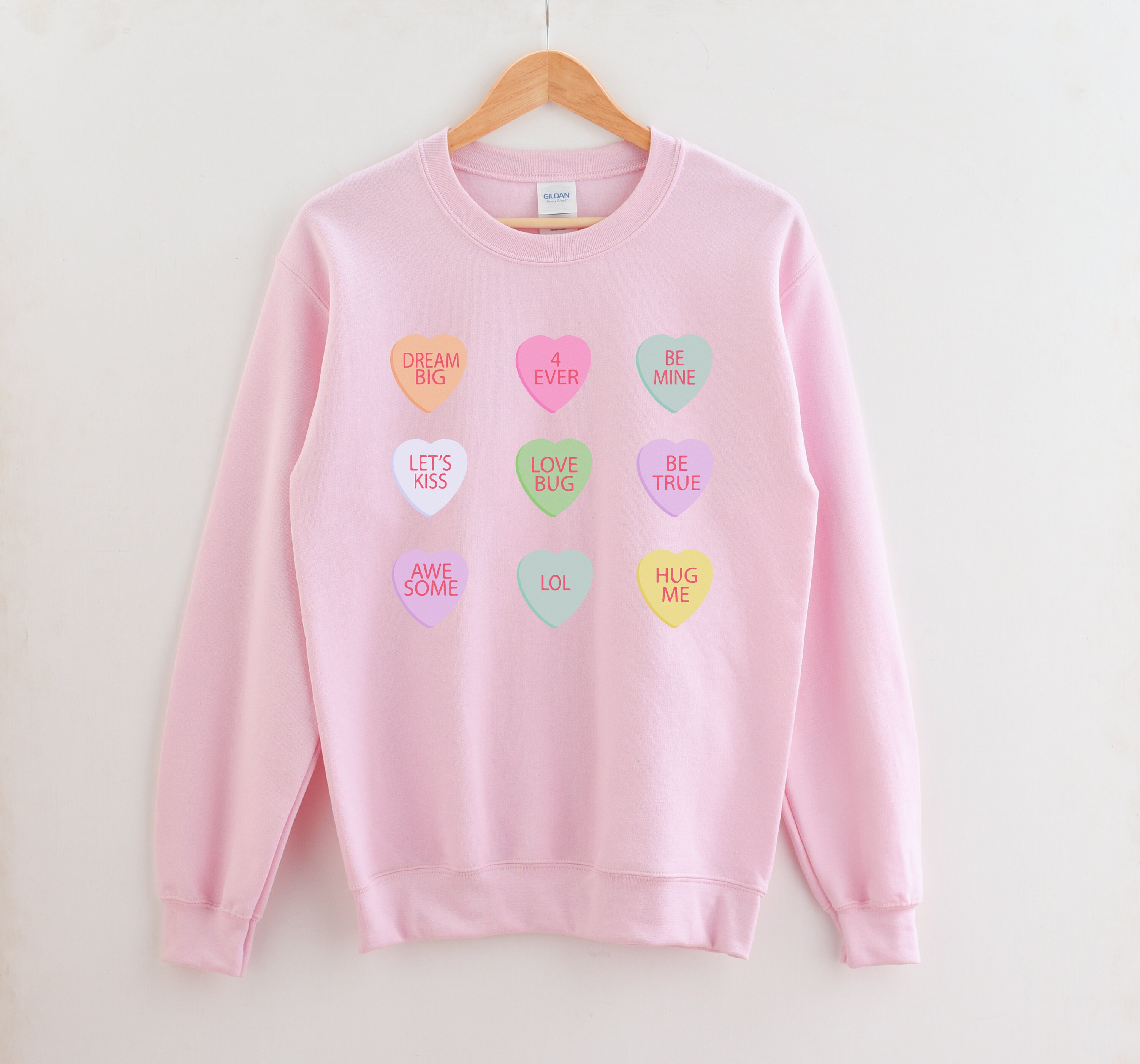Valentines Day Sweatshirt Shirt Sweater Candy Heart Etsy