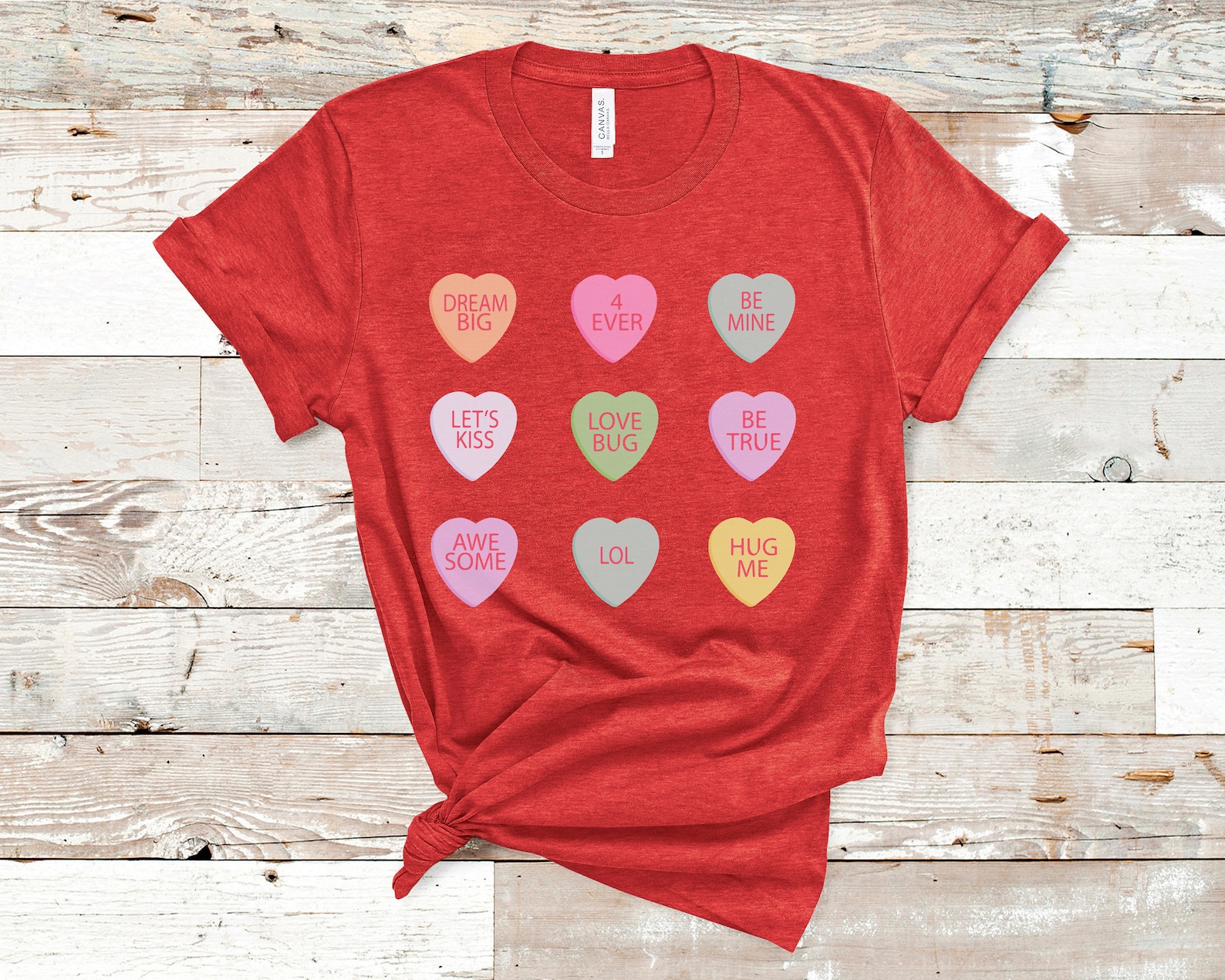 Candy Hearts Shirt Valentines Day Shirt Heart Shirt Etsy