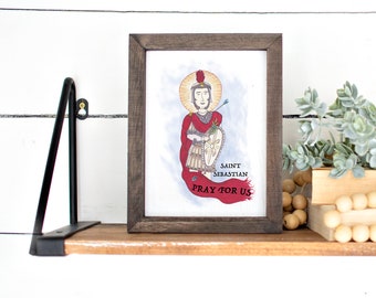 Saint Sebastian Prayer Card | Etsy