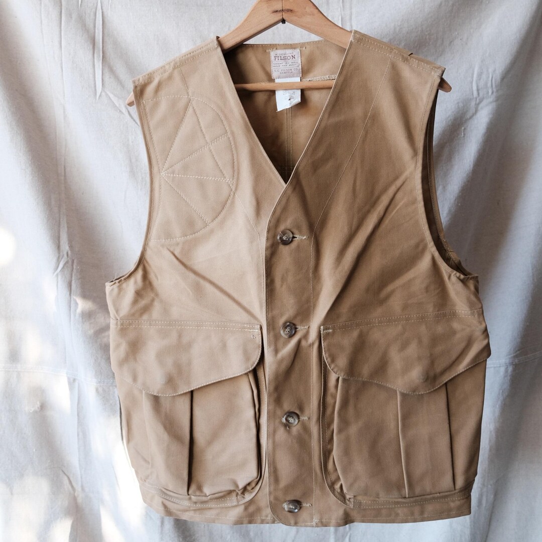 Vintage Filson Tin Cloth Vest Style 631 Men's Medium Tan Canvas - Etsy