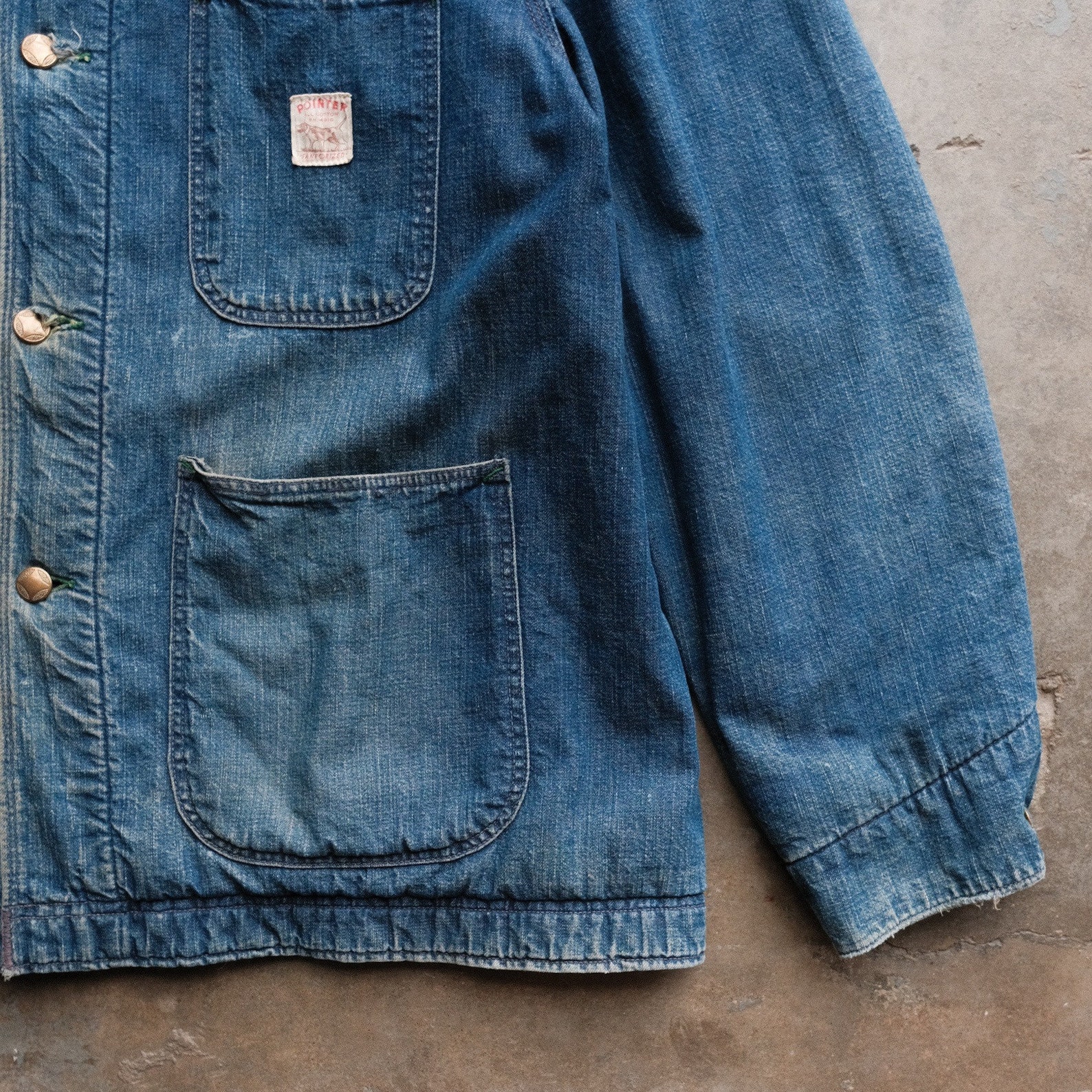 Vintage 1950s 1960s Pointer Denim Chore Jacket Size Large Wool Blanket ...