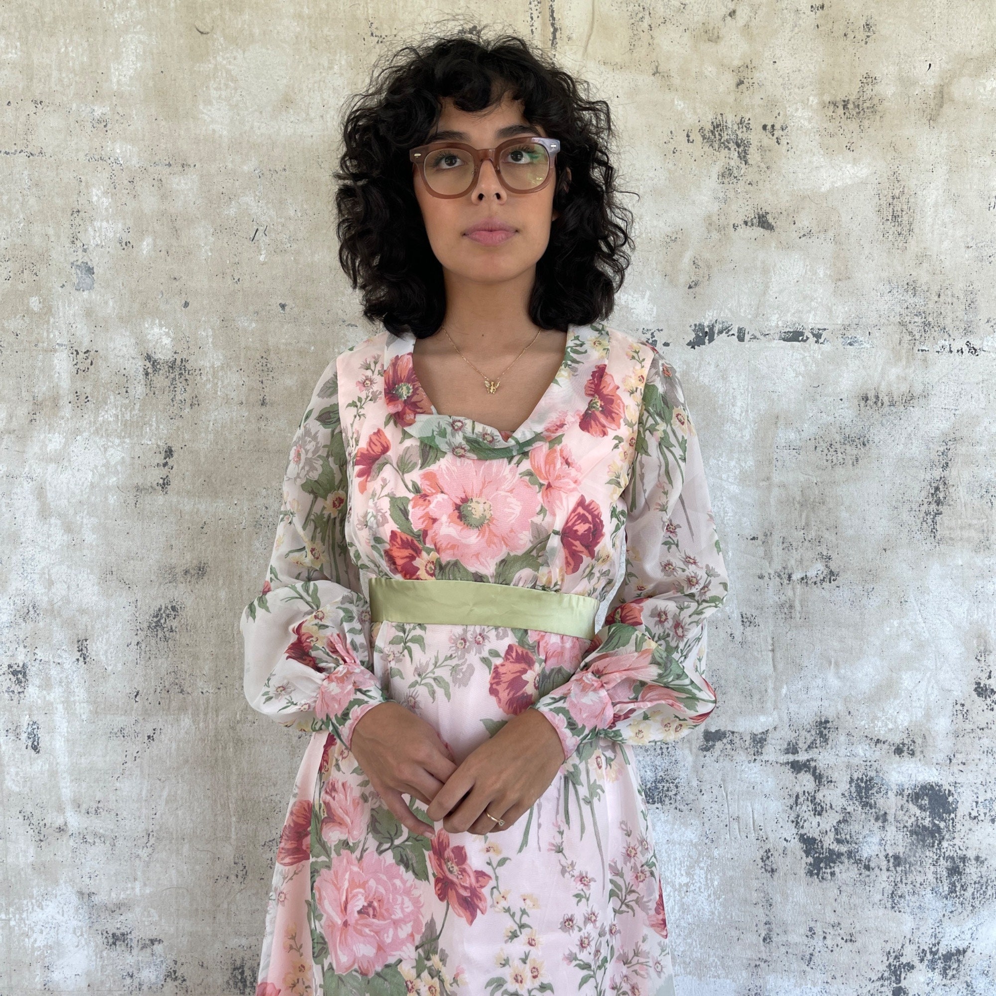 Vintage 60s Formal Floral Emma Doml Maxi Dress - Etsy