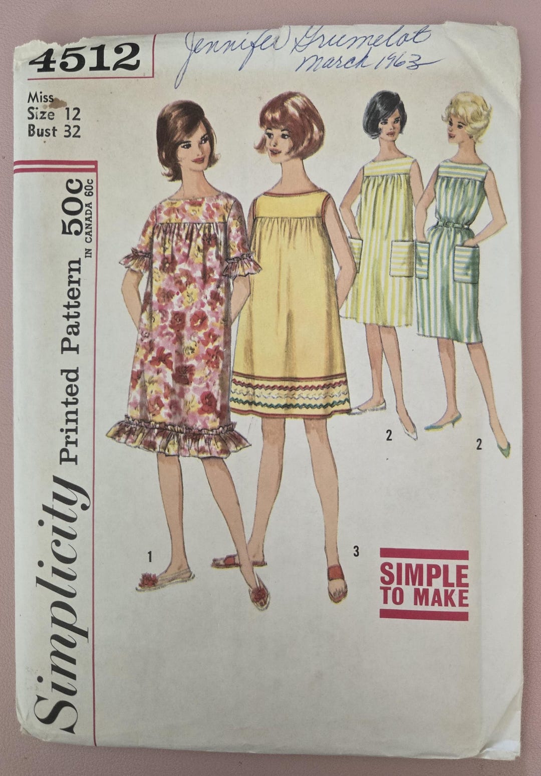 Simplicity 7539, Vintage 1976 Sewing Pattern - Misses' Halter Dress in ...