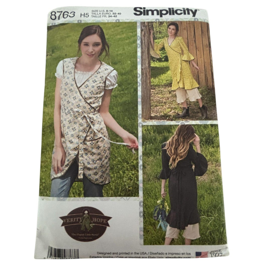 Simplicity Sewing Pattern 8763 Apron Dress Bloomers Verity Hope 6-14 - Etsy