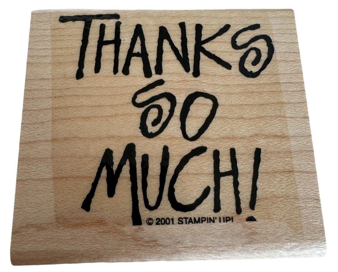 Stampin up Rubber Stamp Thanks so Much Thank You Card Making Words Bold ...