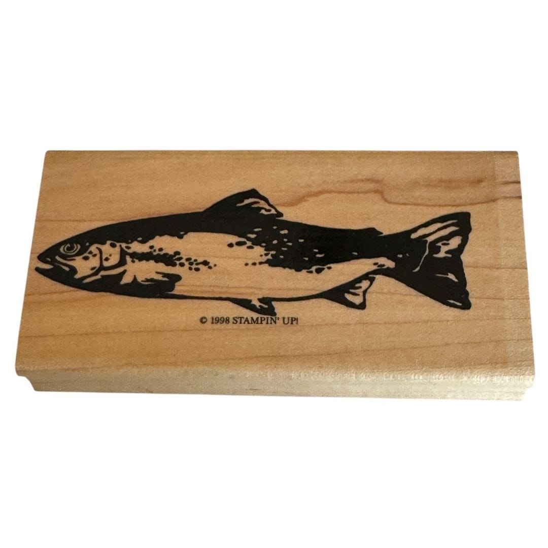 Stampin up Rubber Stamp Fish Trout Fishing Fathers Day Card Making - Etsy